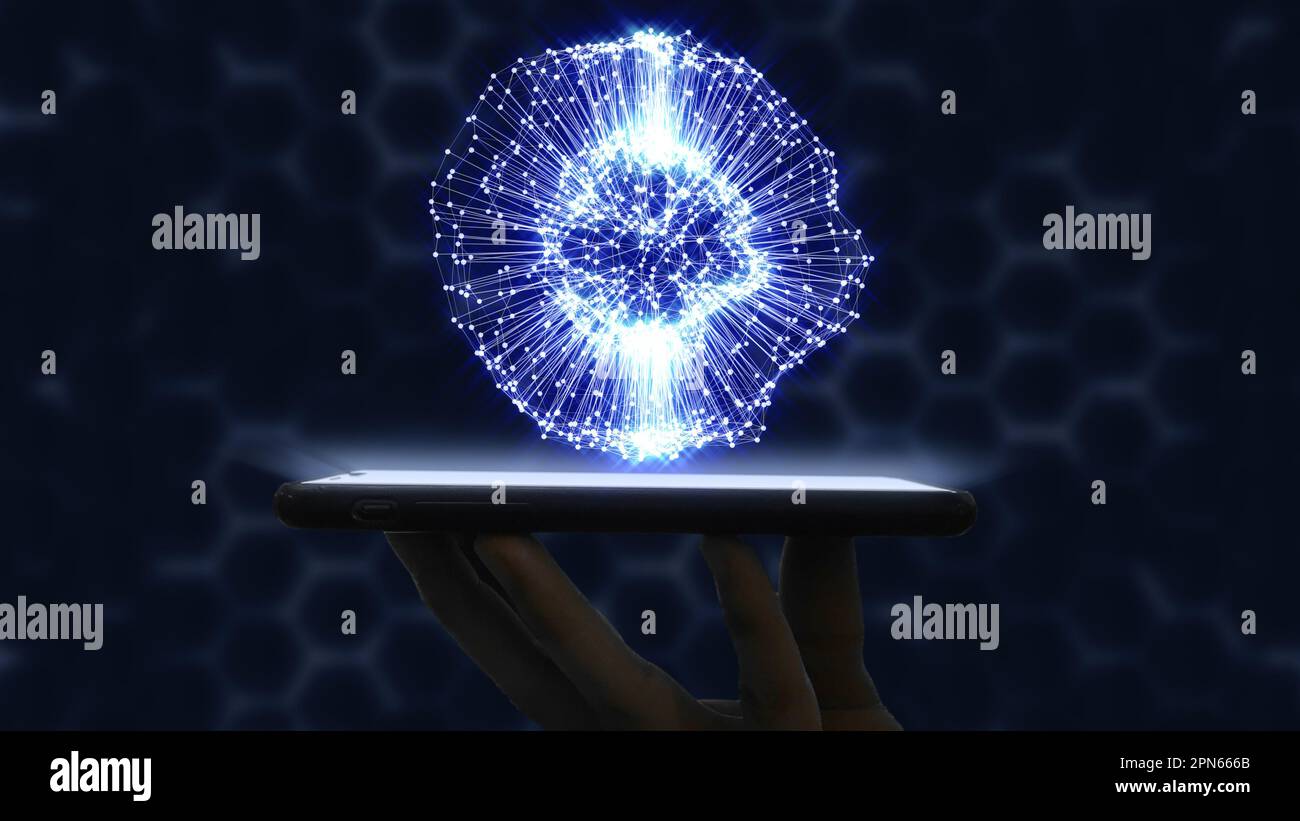 Mobile ai cyber technology hi-res stock photography and images - Alamy