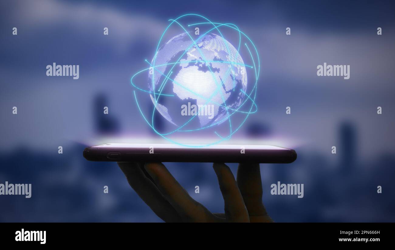 Global communication and network concept Stock Photo - Alamy