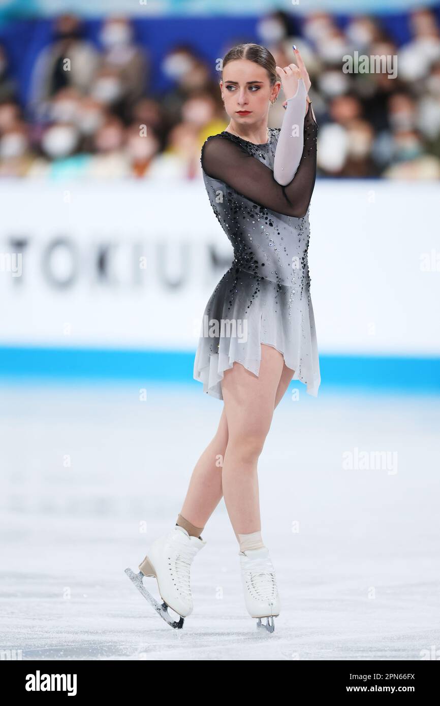 Tokyo, Japan. 14th Apr, 2023. Lea Serna (FRA) Figure Skating : ISU World Team Trophy in Figure ...