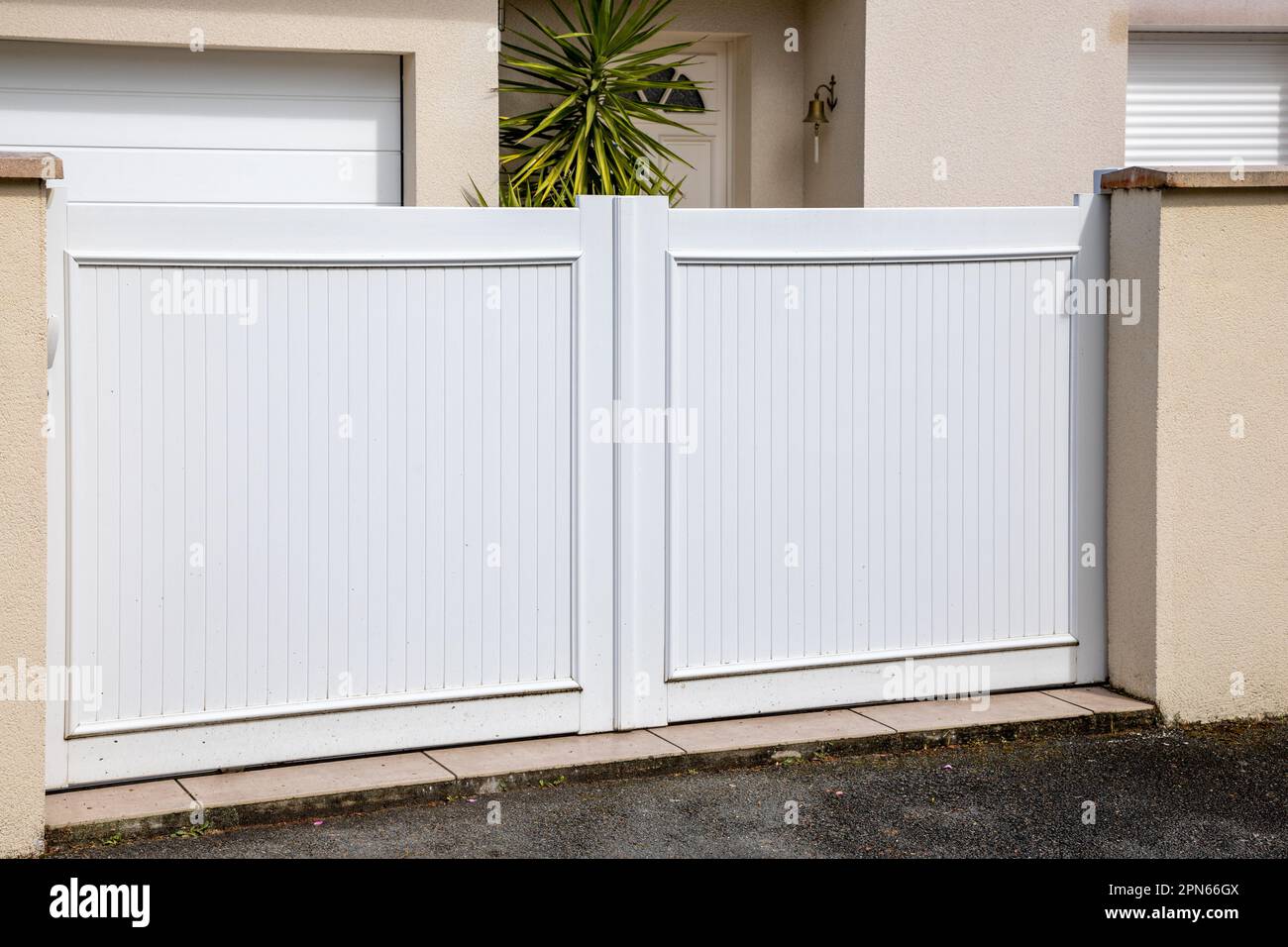 white modern plastic home gate portal polyvinyl chloride with panel ...