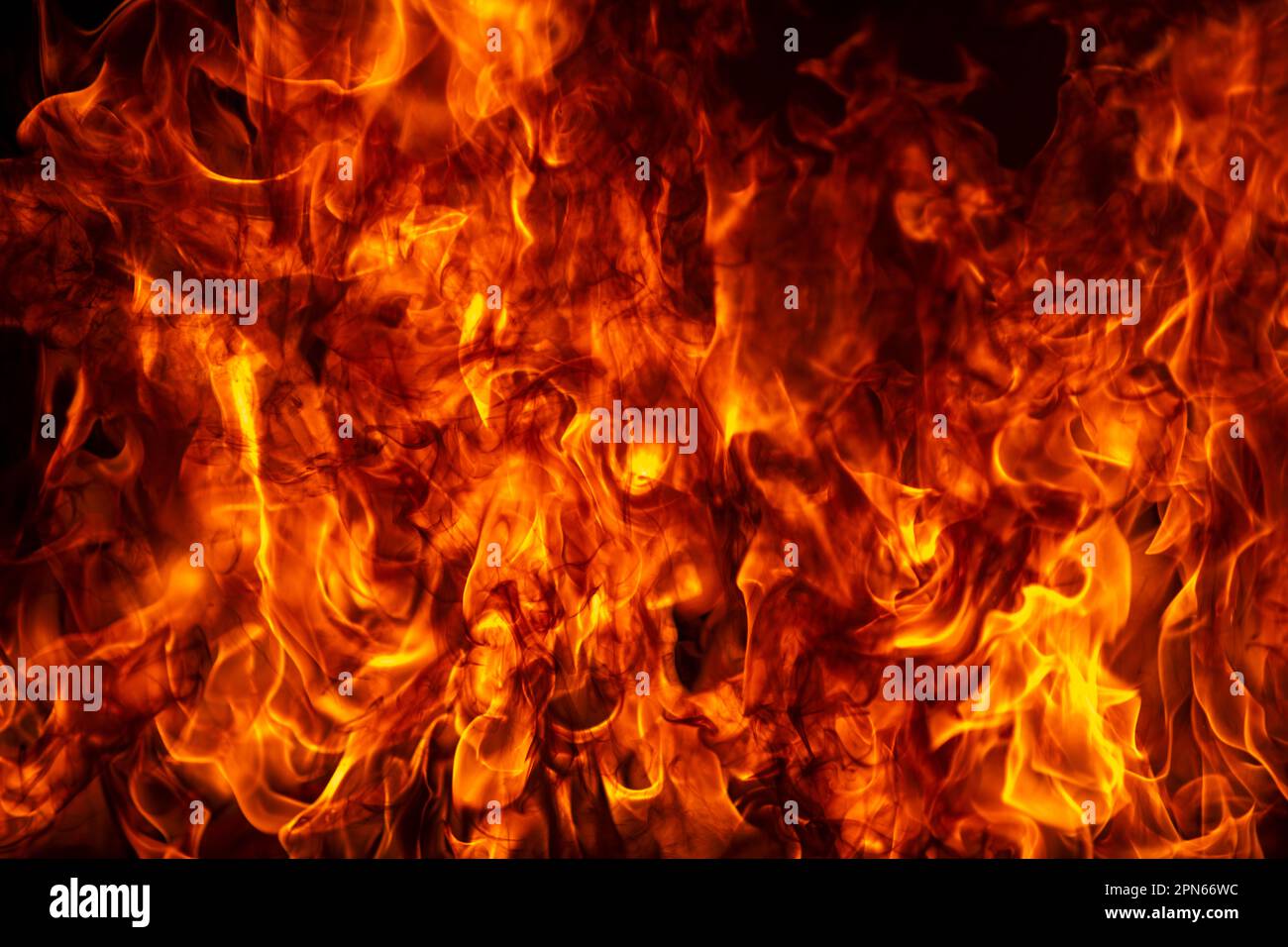 Texture of fire on a black background. Abstract fire flame background ...