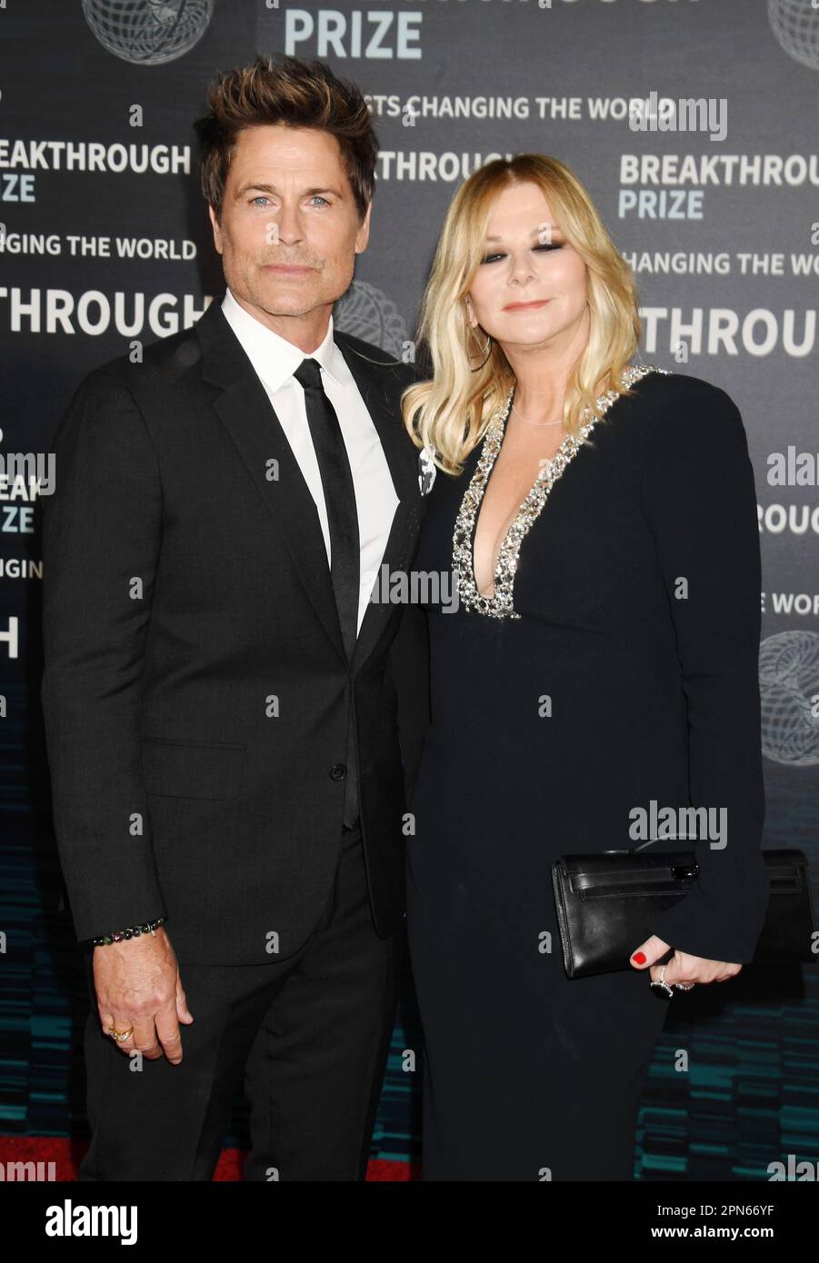 LOS ANGELES, CALIFORNIA - APRIL 15: (L-R) Rob Lowe and Sheryl Berkoff ...