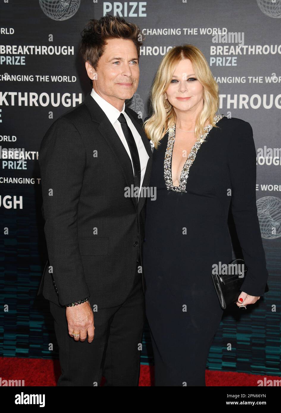 LOS ANGELES, CALIFORNIA - APRIL 15: (L-R) Rob Lowe and Sheryl Berkoff ...