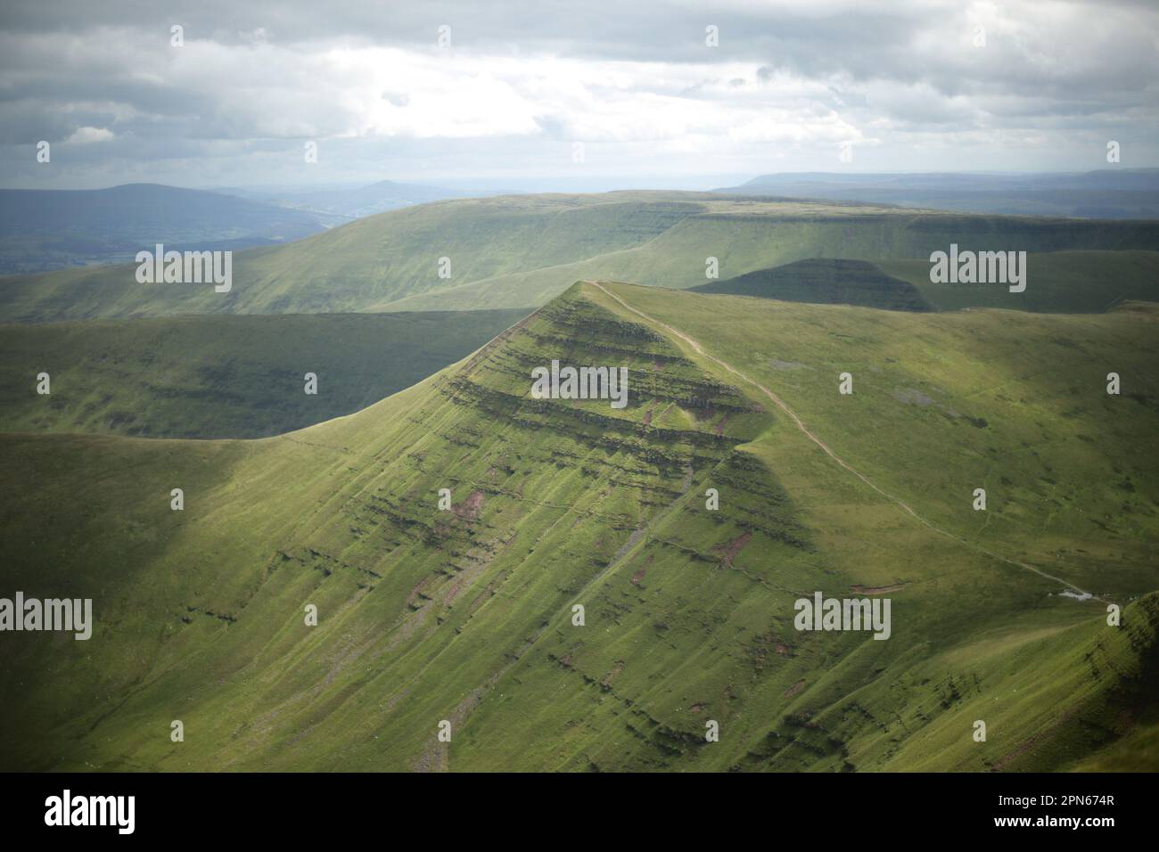 File photo dated 12/07/16 of the summit of Cribyn mountain as seen from ...