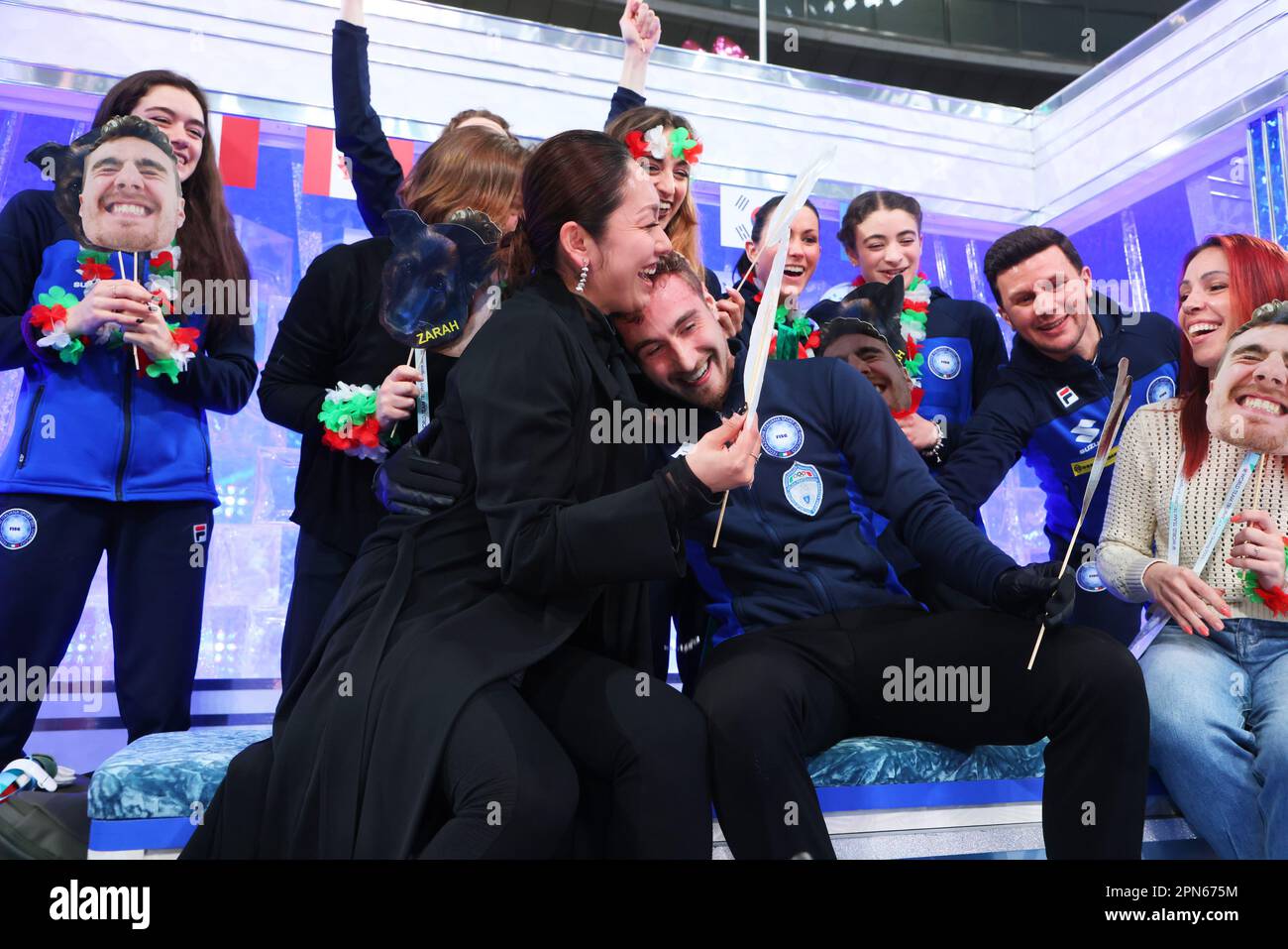 Tokyo, Japan. 15th Apr, 2023. (L to R) Miki Ando, Matteo Rizzo (ITA ...