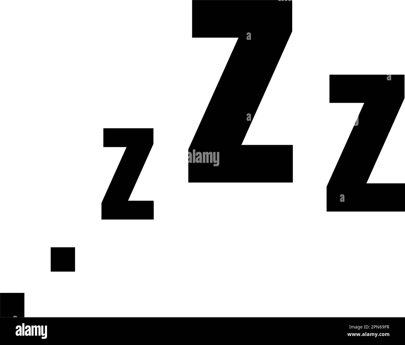 Zzz sleep snore text vector icon isolated on white background Stock ...