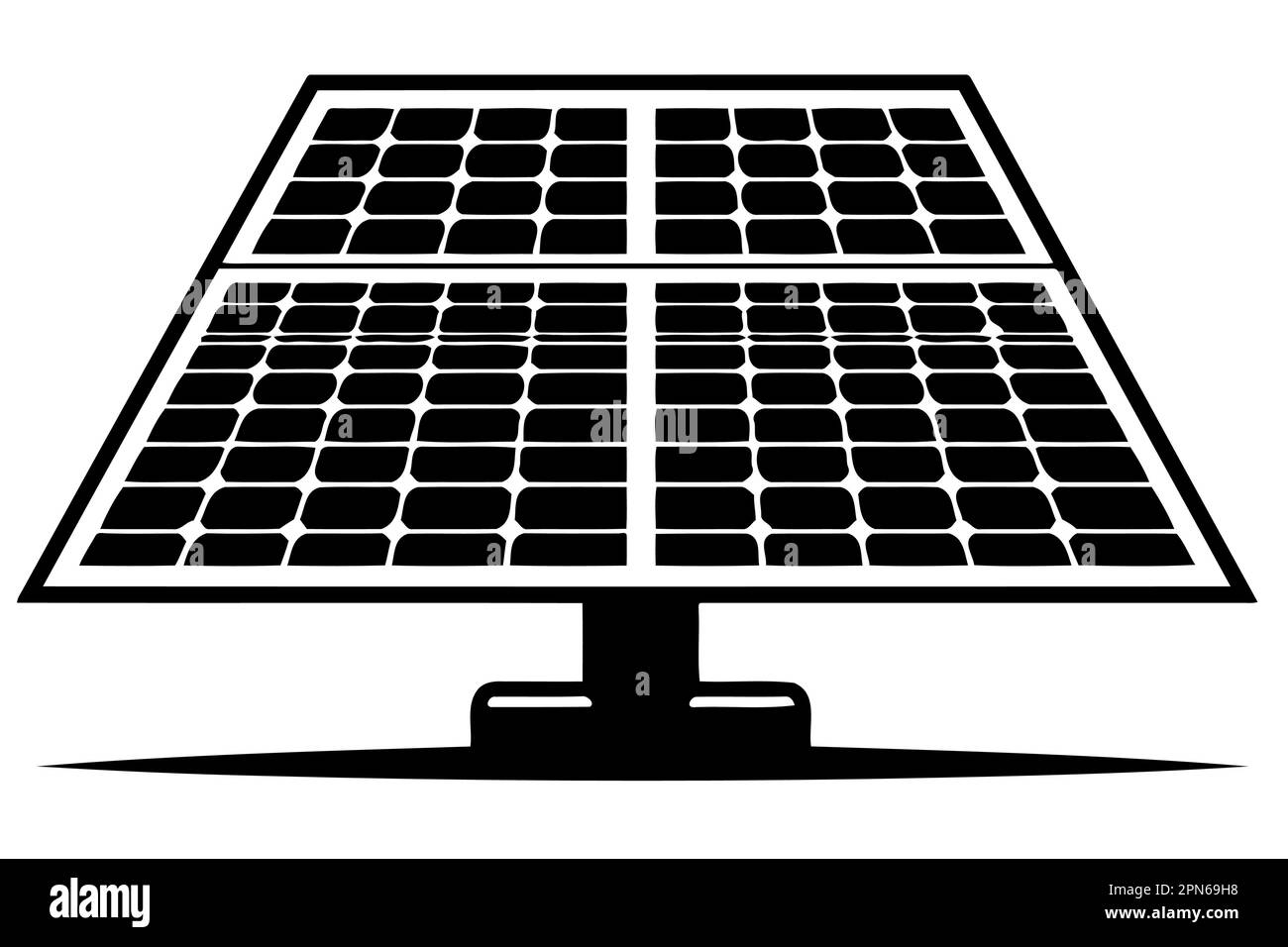 solar energy panels conceptual minimalist vector illustration Stock ...