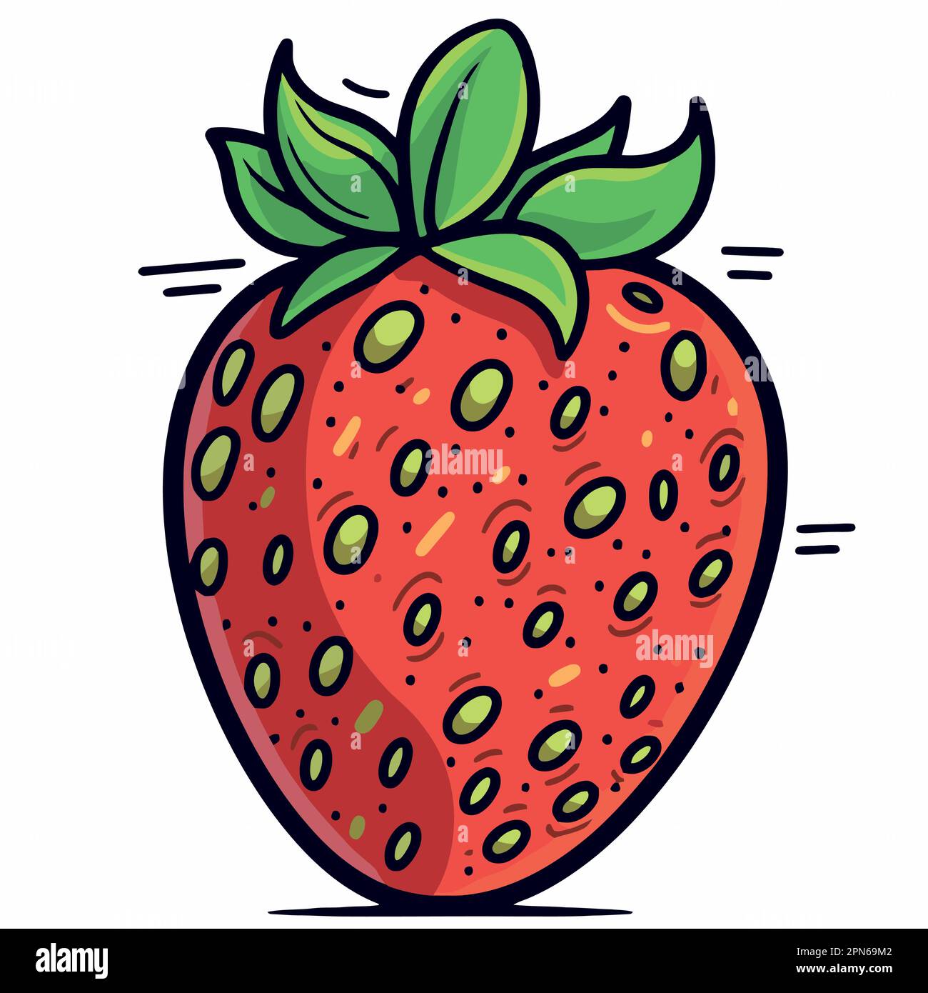 food red fruit strawberry minimalist vector illustration Stock Vector ...