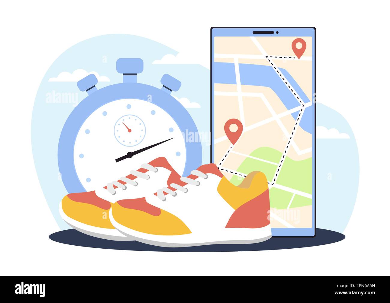 Fitness tracker map Stock Vector Images - Alamy