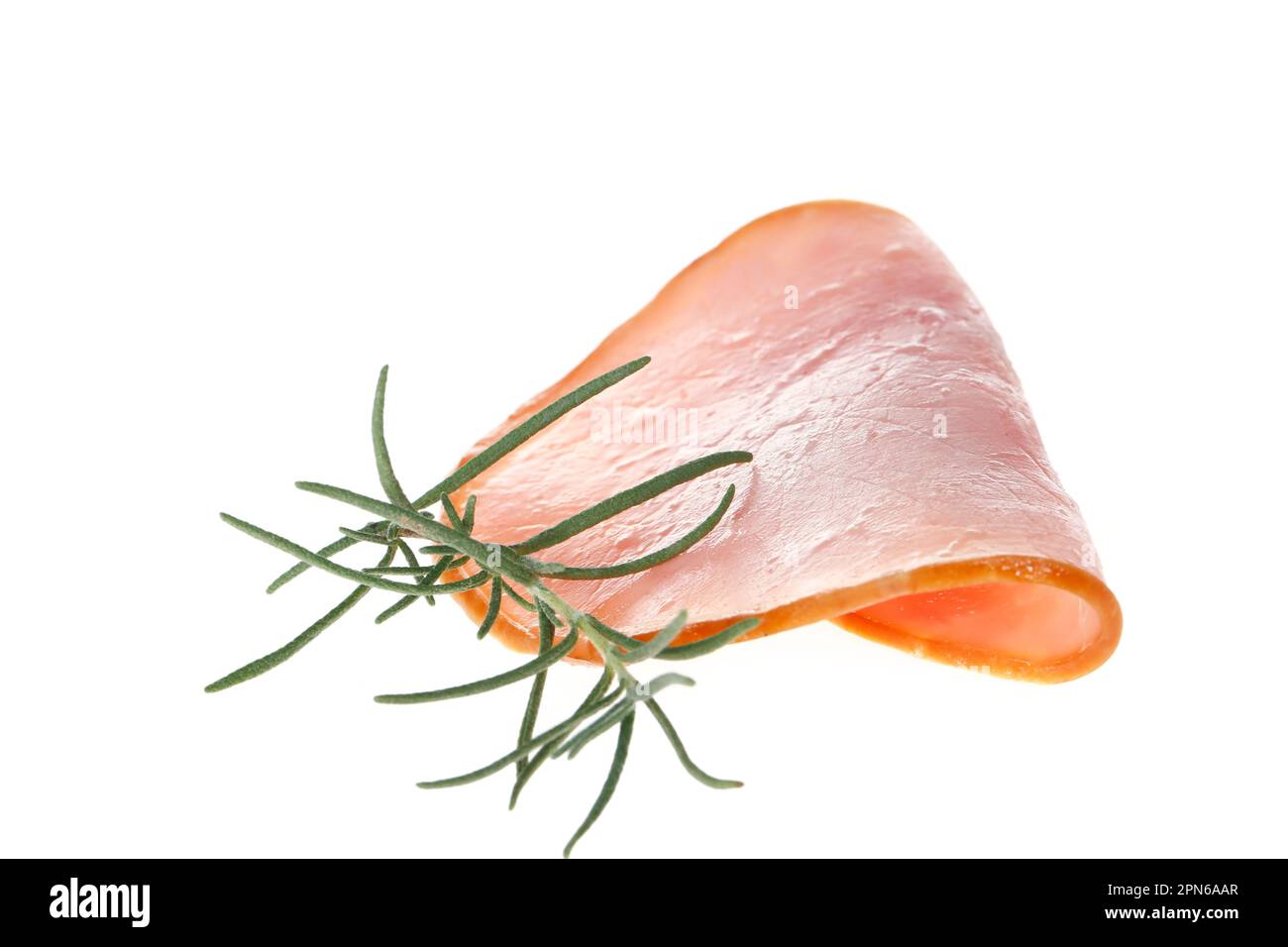 Pork ham slices of isolated on a white background, features Stock Photo ...