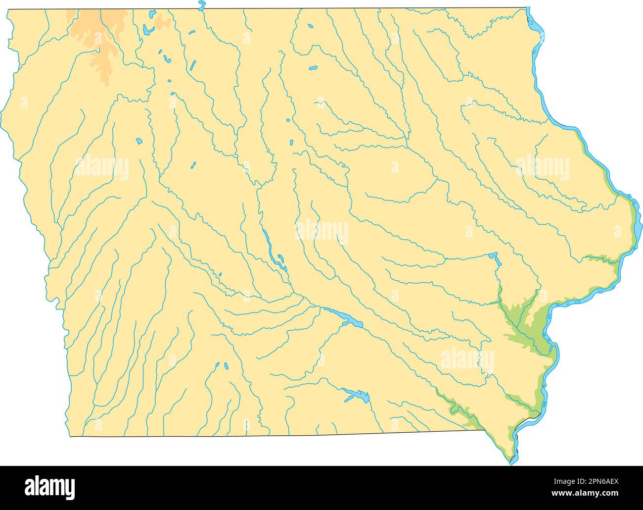 High detailed Iowa physical map Stock Vector Image & Art - Alamy High detailed Iowa physical map Stock Vector Image & Art - Alamy