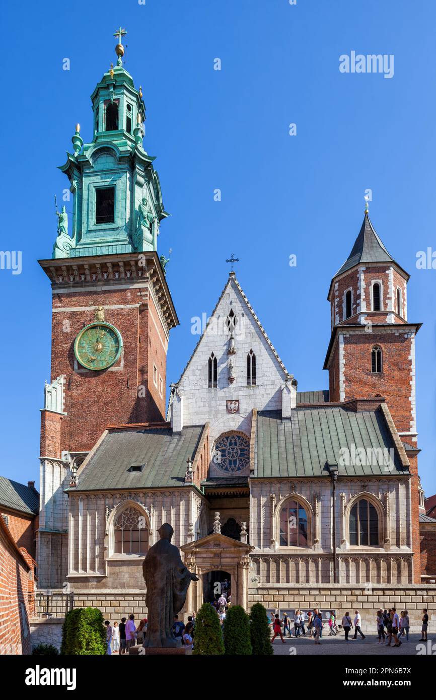 The Wawel Cathedral (Polish: Katedra Wawelska) in city of Kraków ...