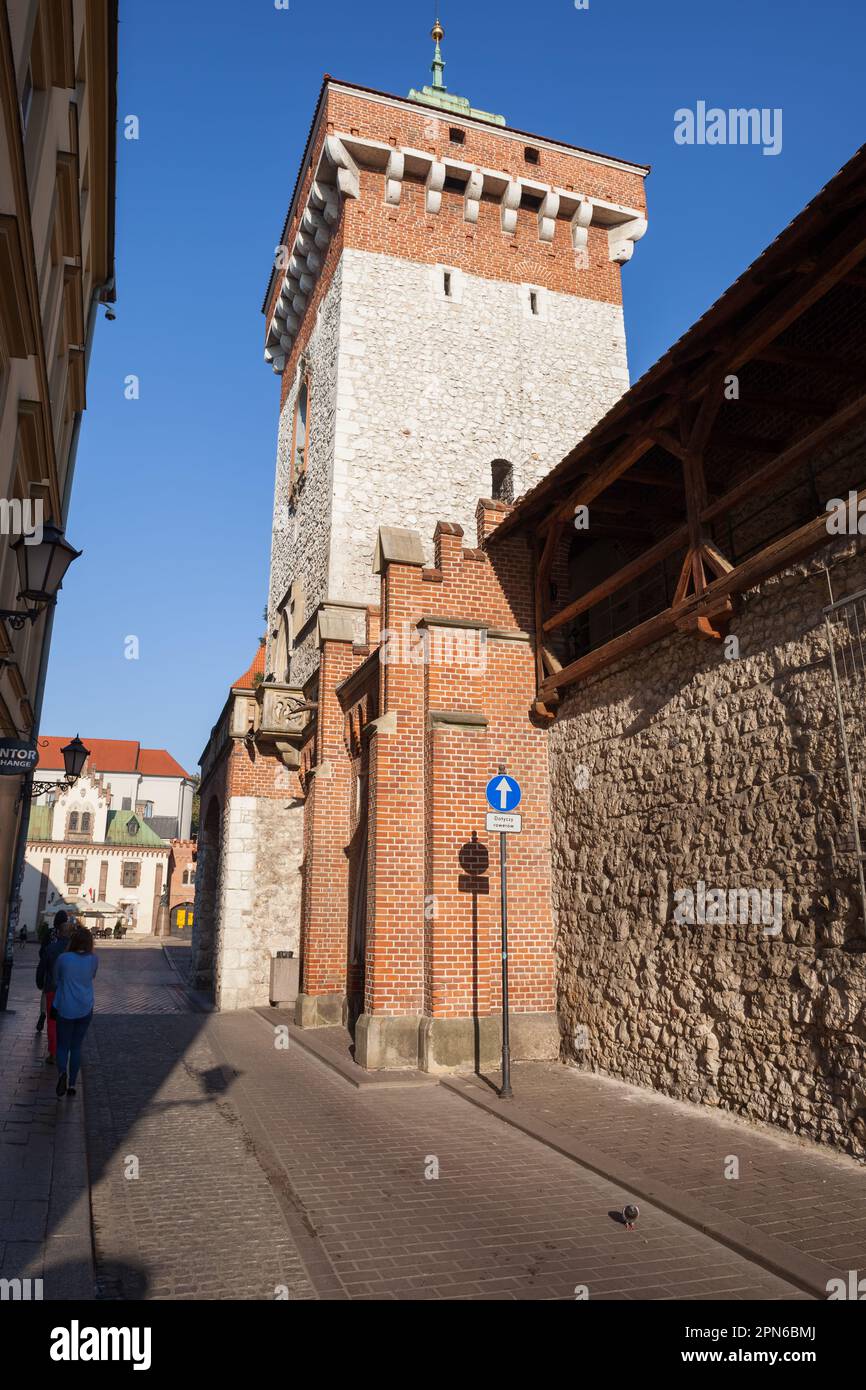 St Florian Gate (Brama Florianska), Gothic medieval fortification in ...