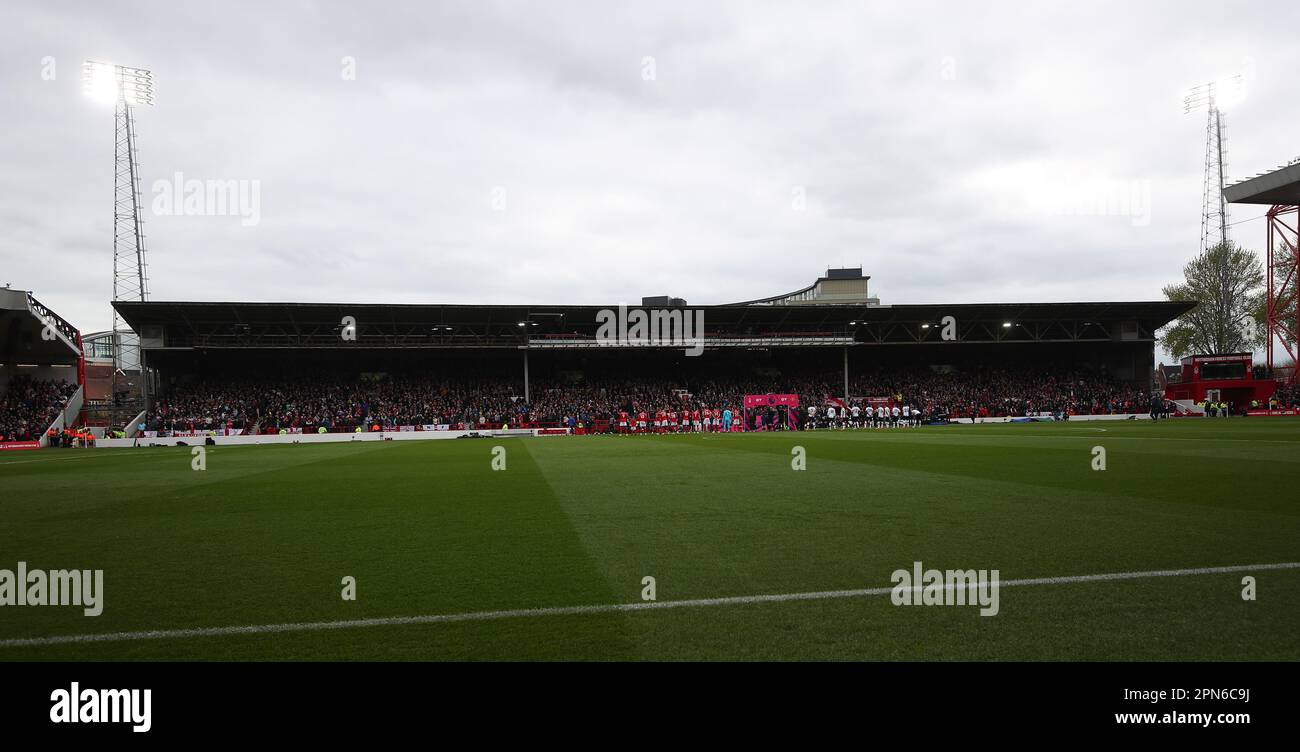 Nottingham, UK. 16th Apr, 2023. The main stand known as the Peter ...