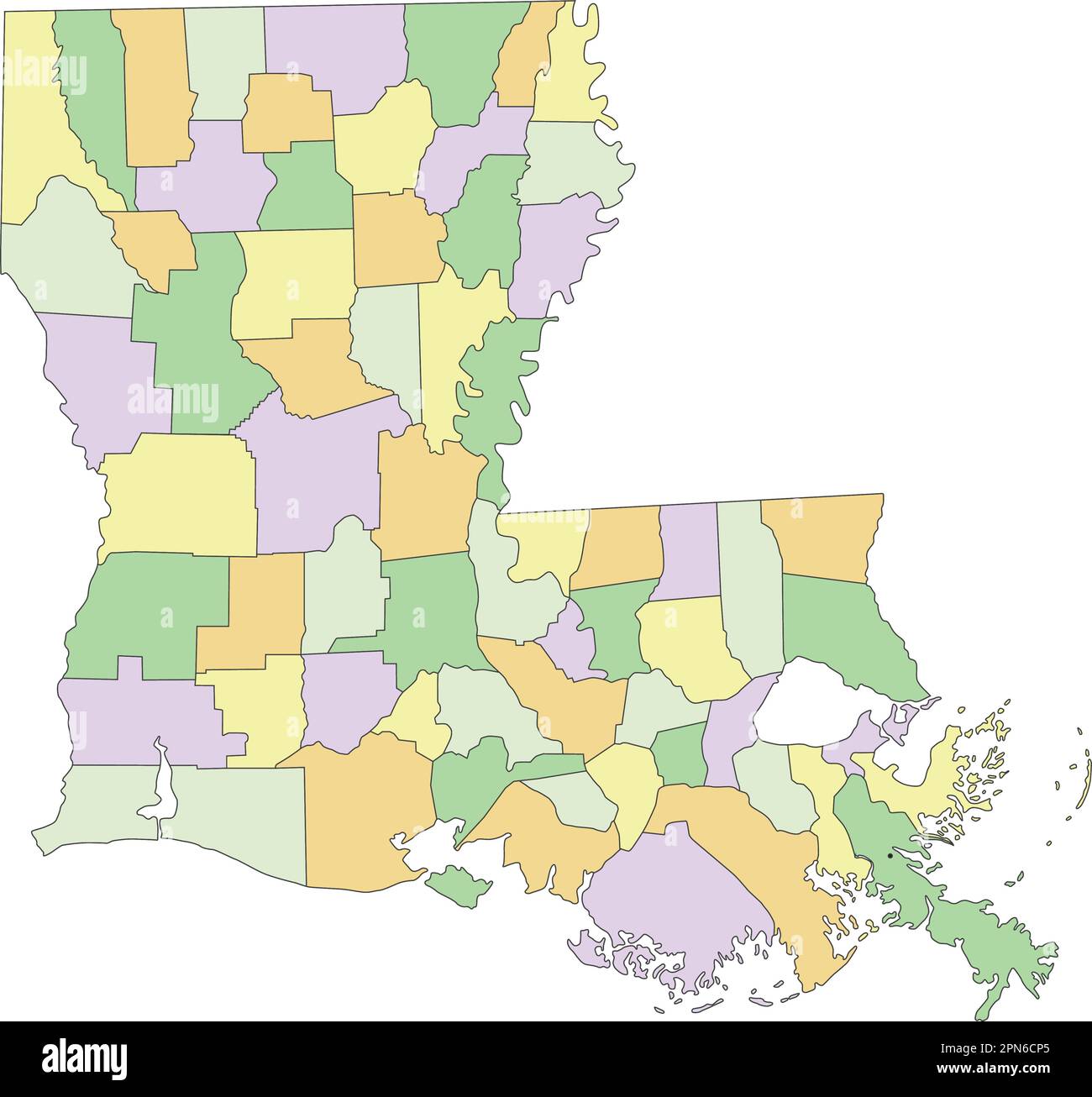 Louisiana - Highly detailed editable political map Stock Vector Image ... Louisiana - Highly detailed editable political map Stock Vector Image ...