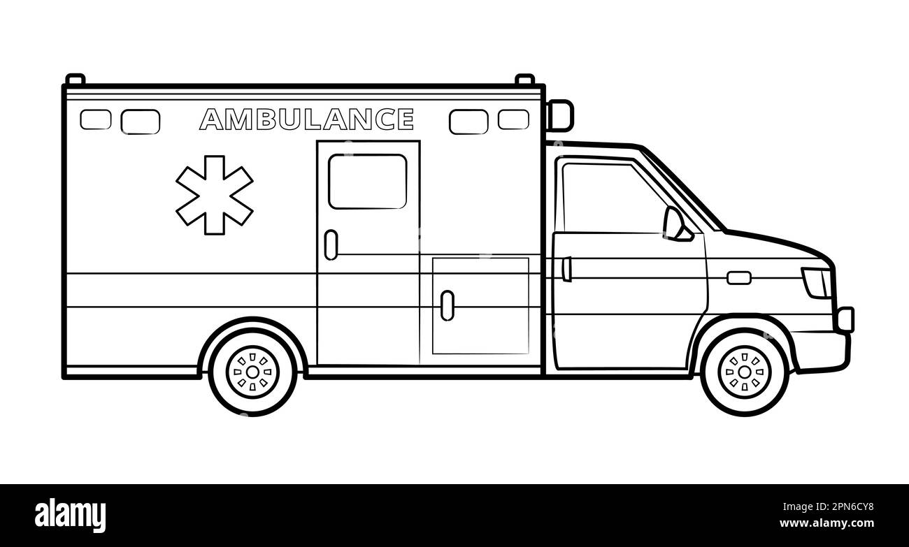 Ambulance truck sketch - vector stock illustration Stock Vector Image ...