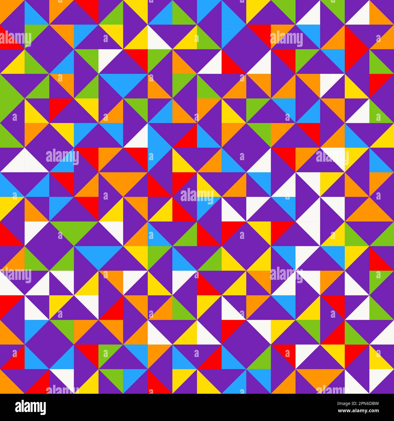 Rainbow mosaic tiles, abstract geometric background, seamless vector ...