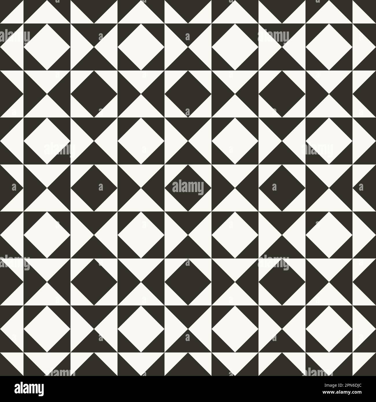 Black and white abstract geometric quilt pattern. High contrast ...