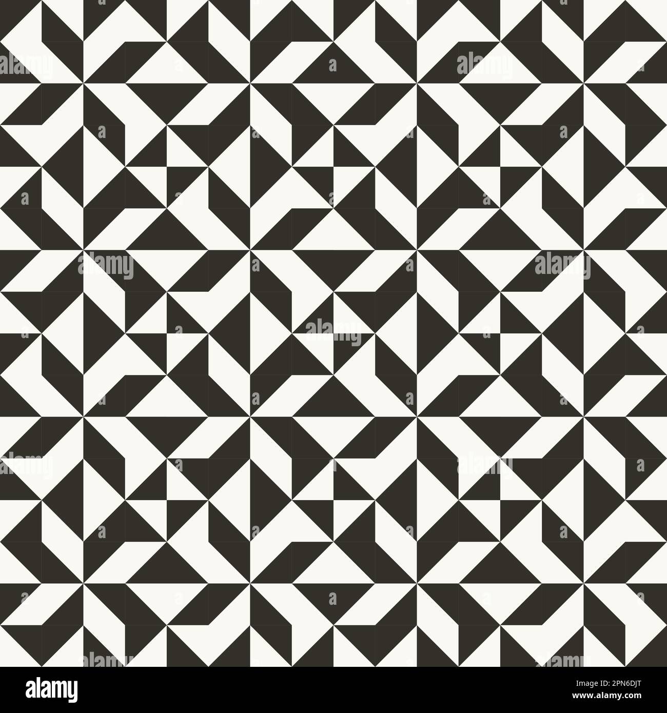 Black and white abstract geometric quilt pattern. High contrast ...