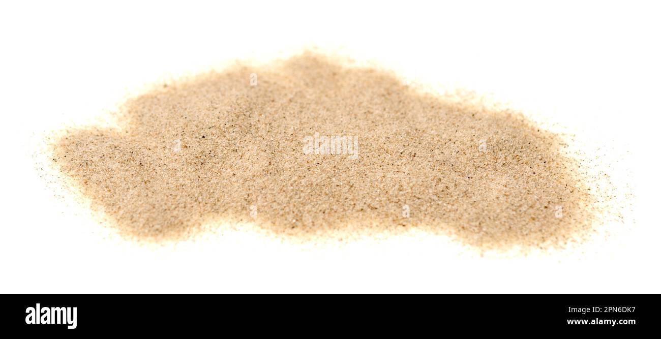 Sand isolated on white background Stock Photo - Alamy