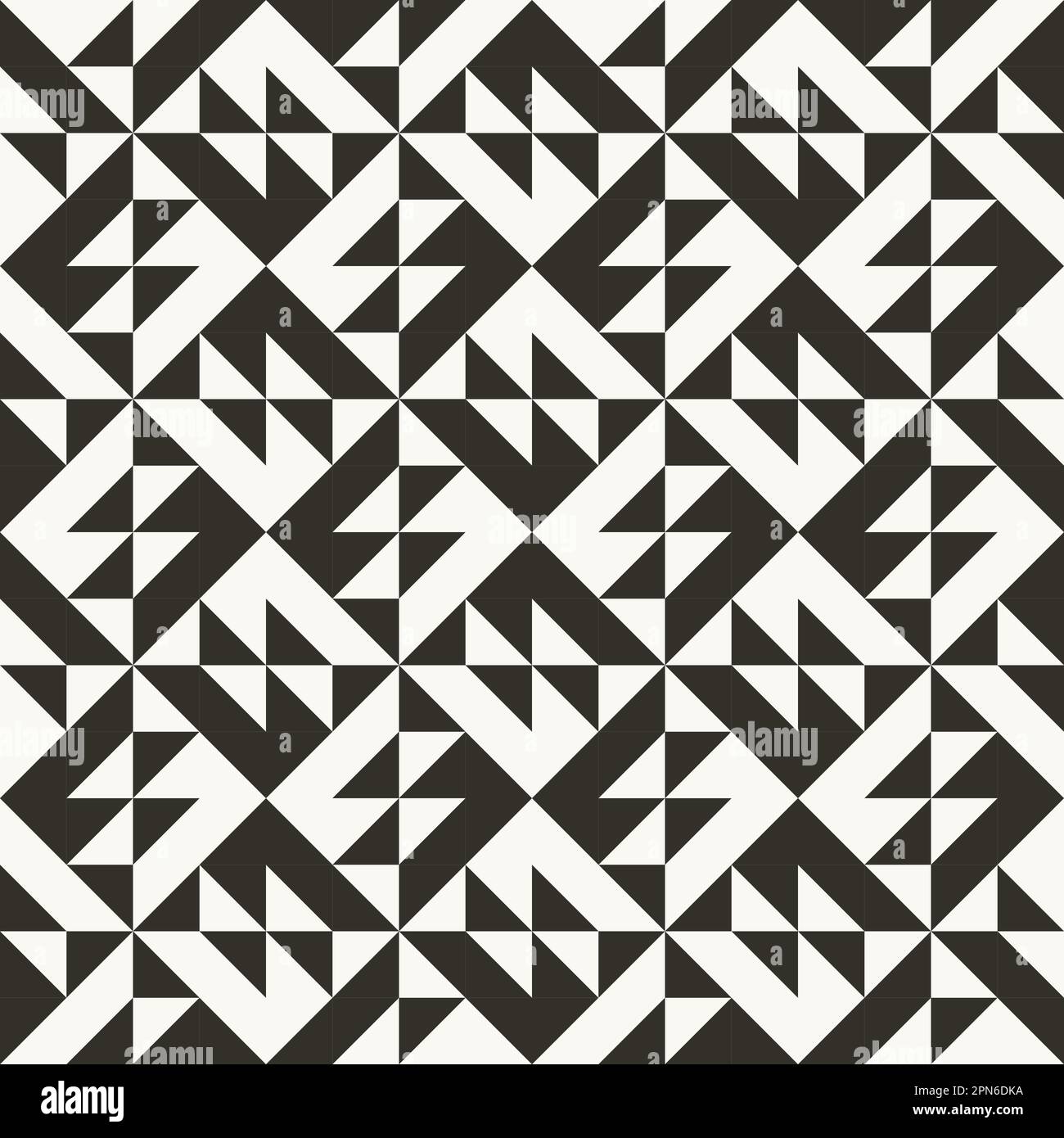 Black and white abstract geometric quilt pattern. High contrast ...