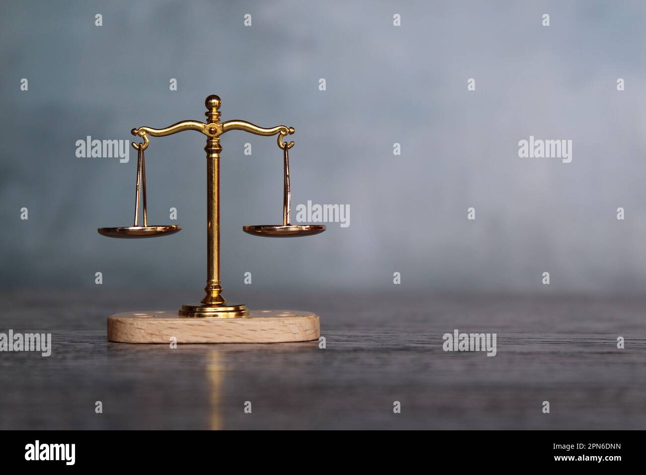 Balancing scale on top of wooden table with copy space for text Stock ...