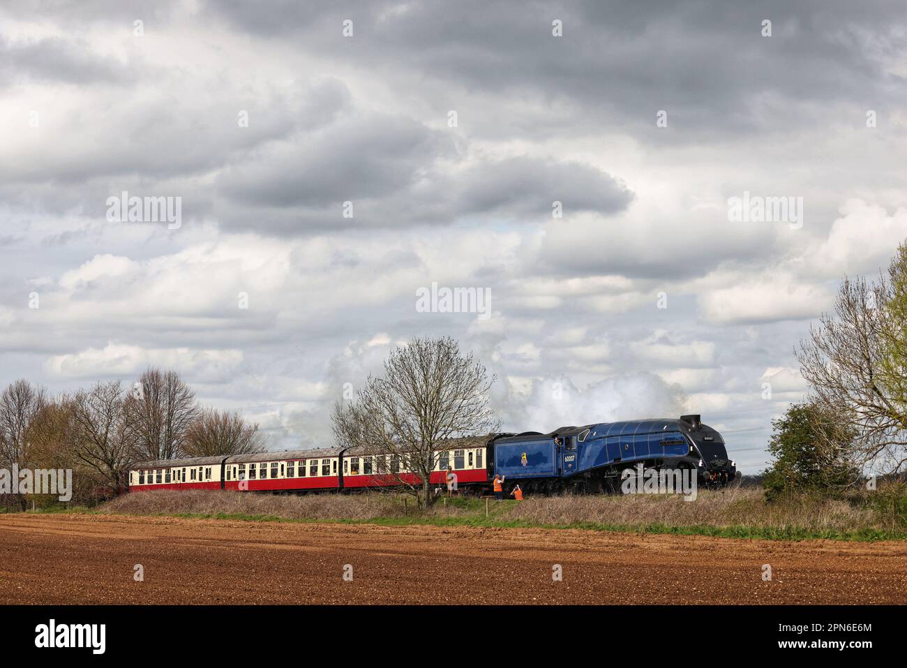 Peterborough, UK. 16th Apr, 2023. The steam locomotive Sir Nigel ...