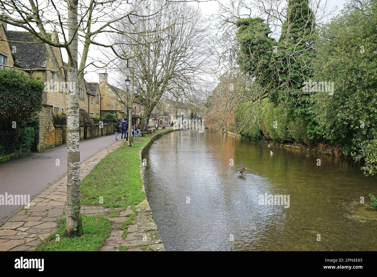 Exterior British architecture and design of Bourton on the water ...