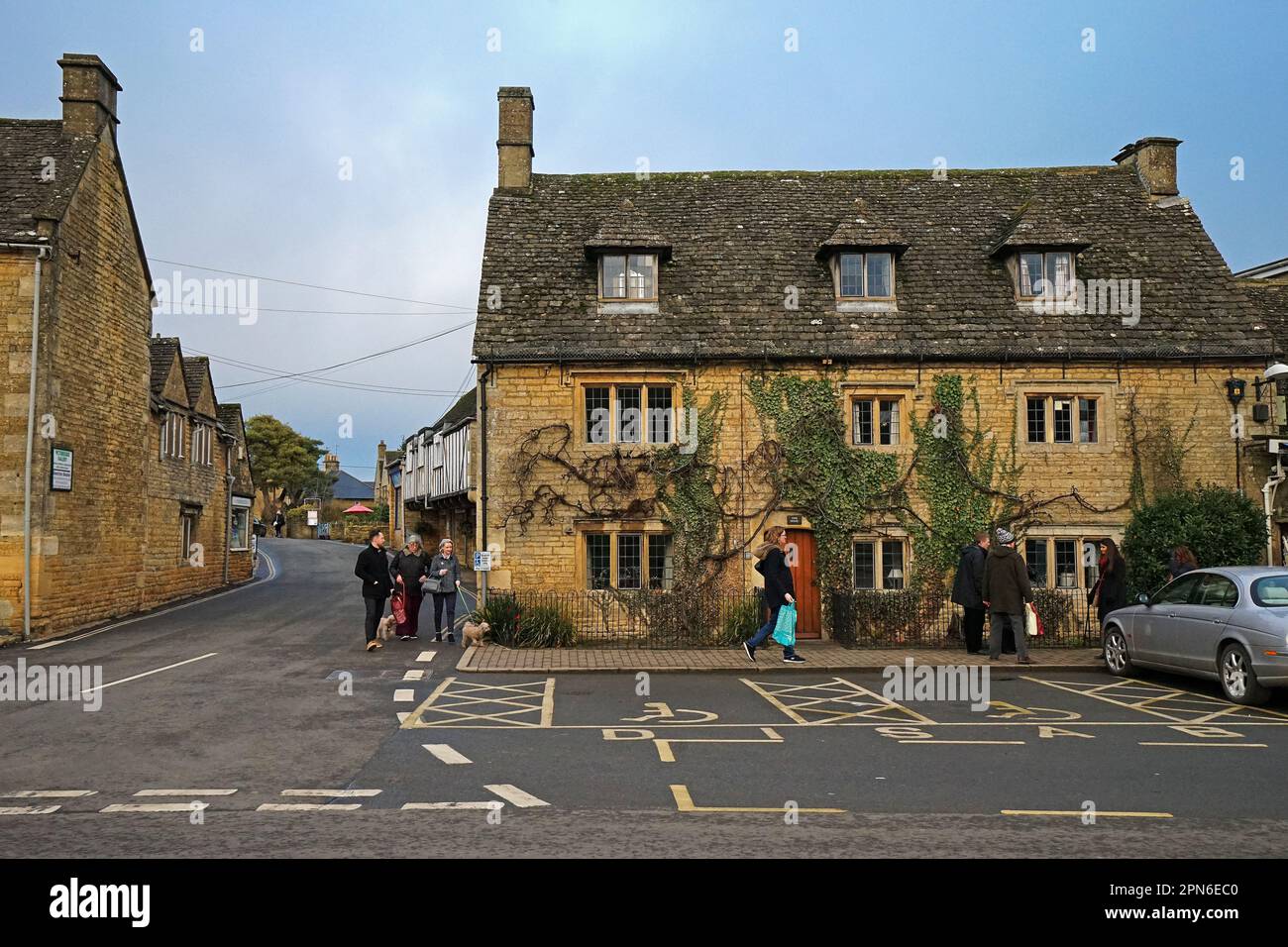 Exterior British architecture and design of Bourton on the water ...