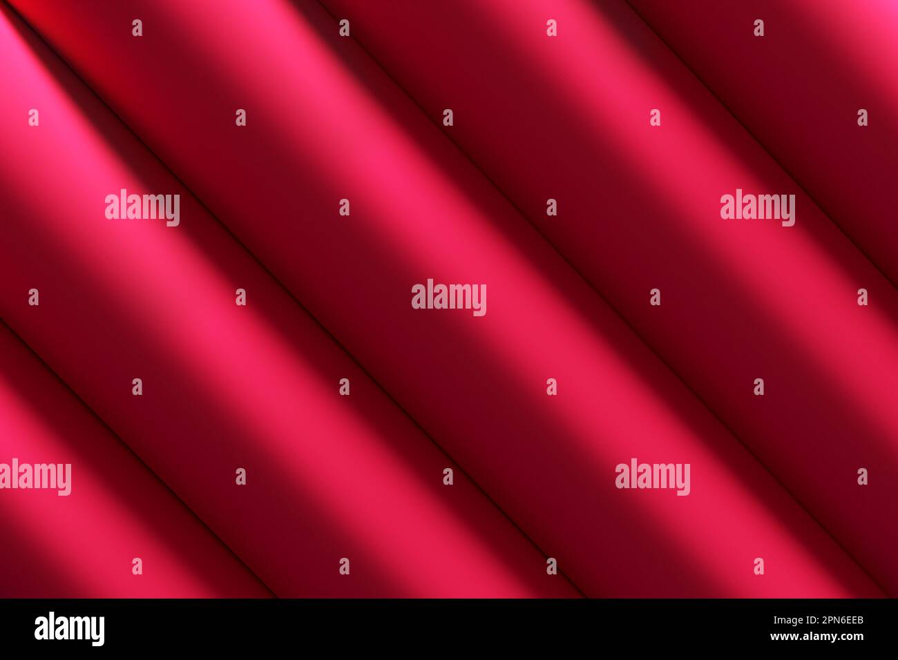 Viva magenta color abstract fabric background mockup with cylindrical ...