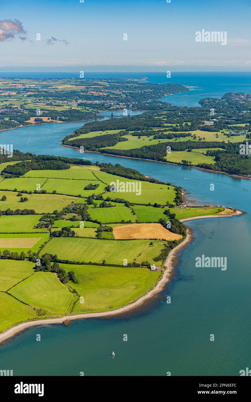 Aerial views over the Menai Straights, North Wales: Phillip Roberts ...