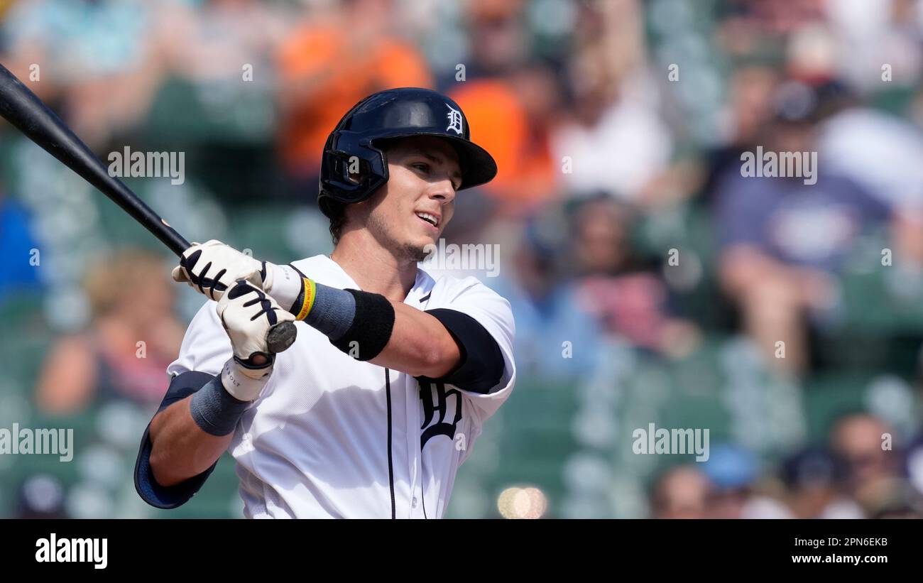 Detroit Tigers' Nick Maton plays during the eighth inning of a baseball ...