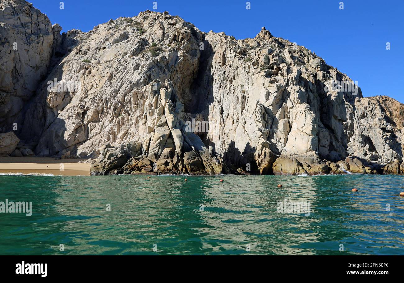 North cliffs of Lover's Beach - Mexico Stock Photo - Alamy