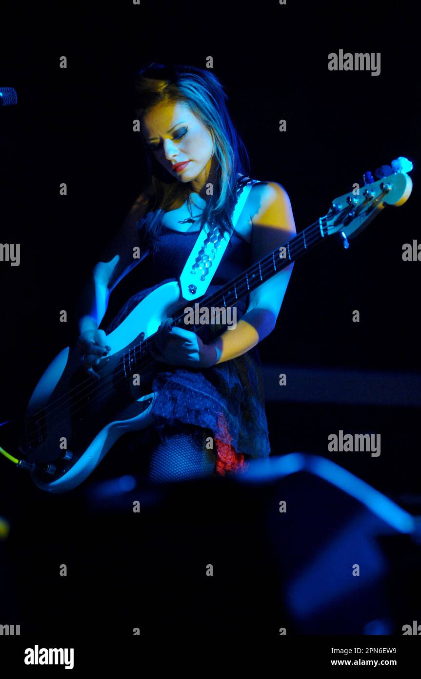 Milan Italy 02/02/2008: Ginger Reyes bassist of the Smashing Pumpkins ...