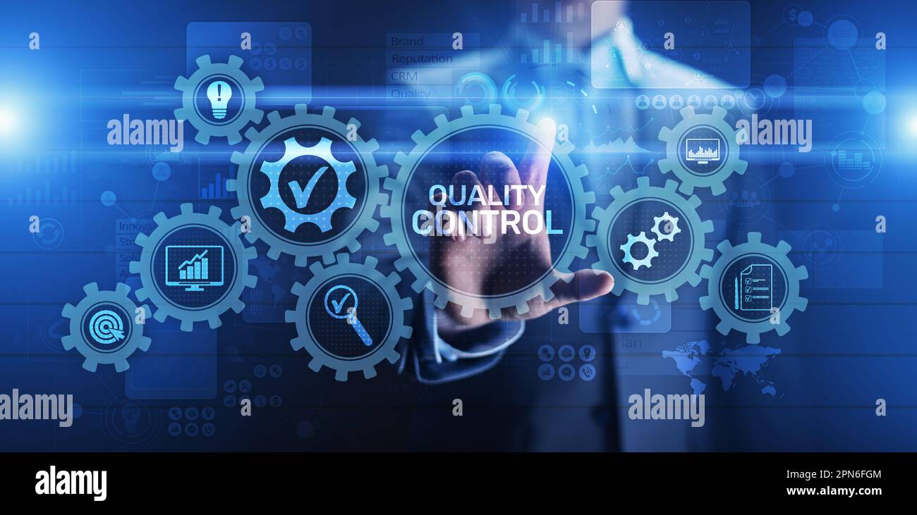 Quality control assurance standards business technology concept Stock ...