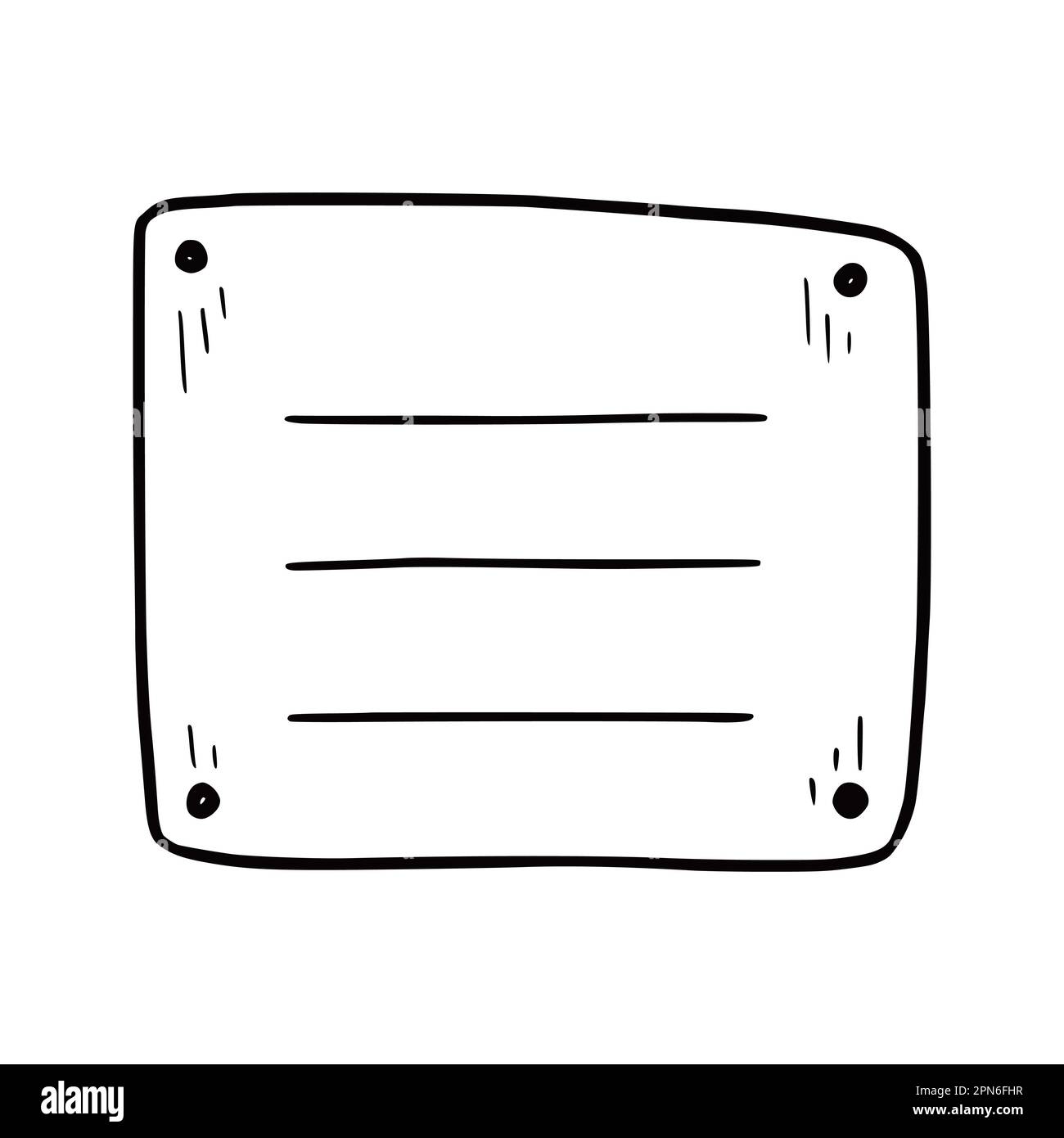 Bullet journal hand drawn note element. Doodle sketch scribble style ...