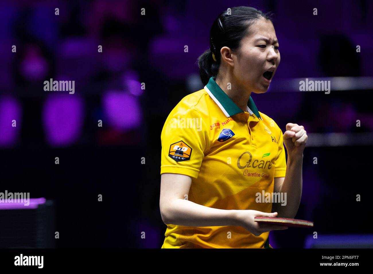 Macao, China. 17th Apr, 2023. Liu Yangzi of Australia reacts for ...