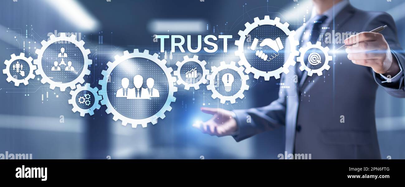 Trust customer loyalty relationship business concept on virtual screen ...