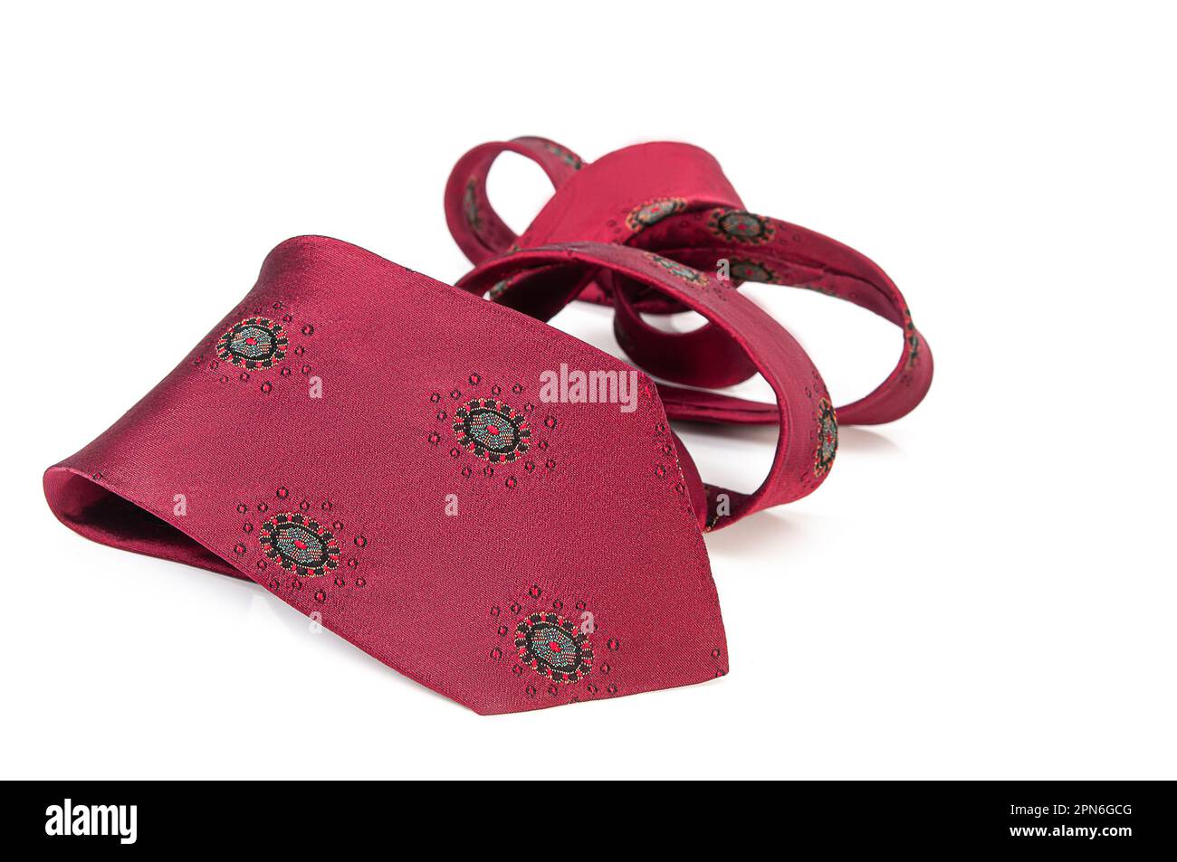 colorful ties isolated on a white background Stock Photo - Alamy