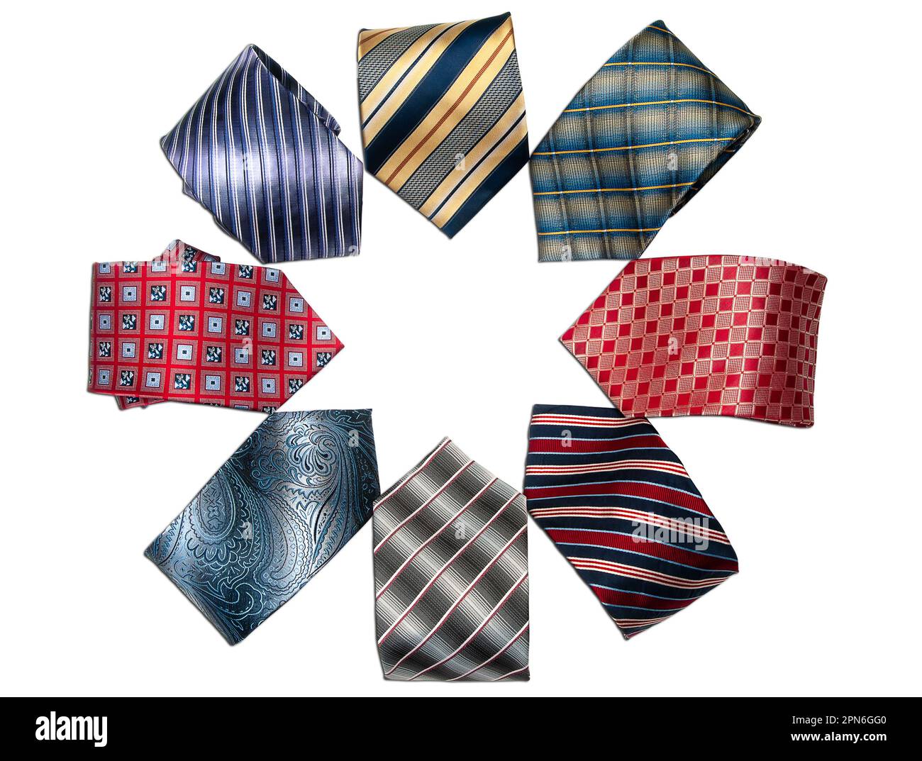 colorful ties isolated on a white background Stock Photo - Alamy
