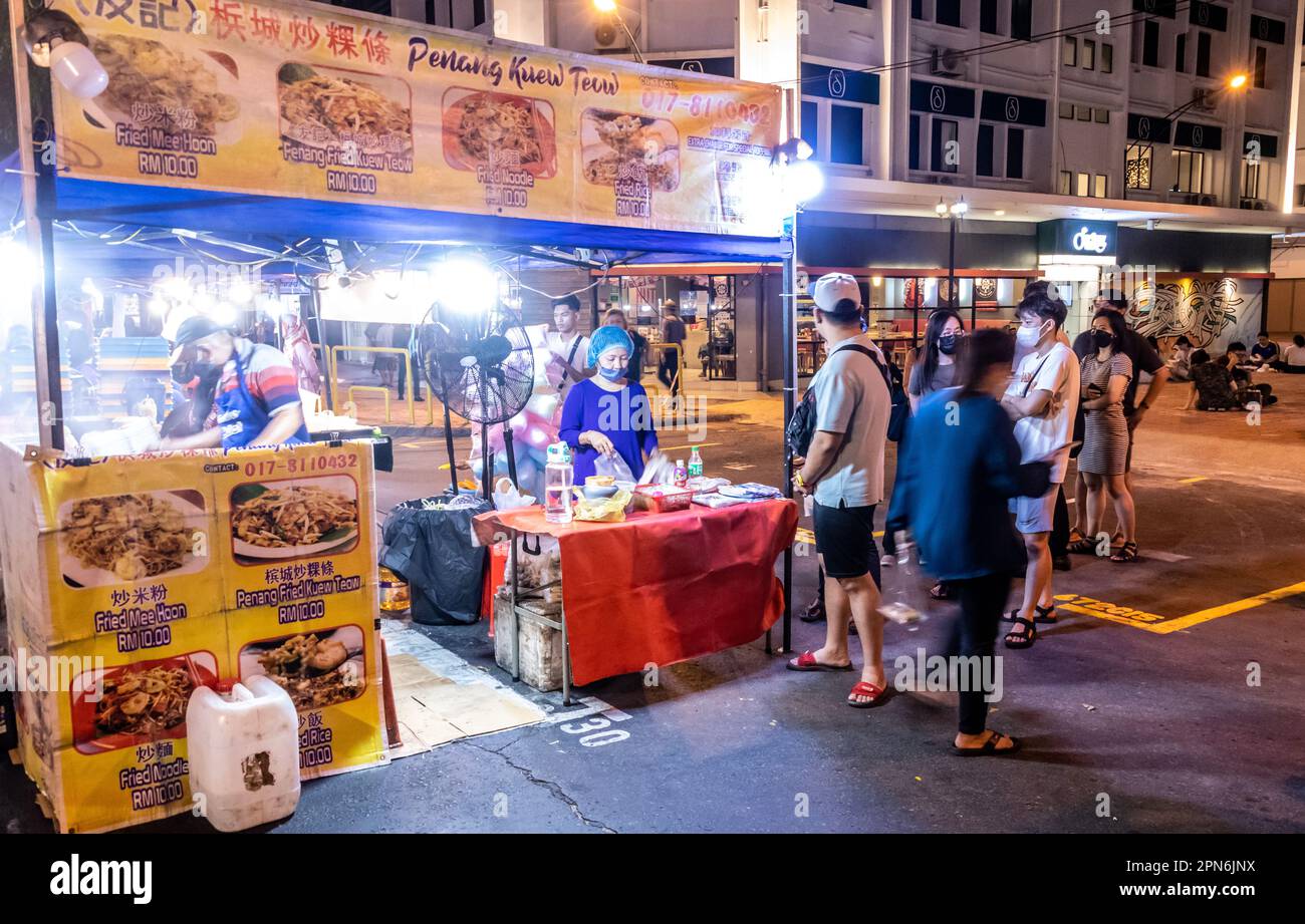 Kota Kinabalu cities seafront and Gaya street, Sabah Borneo Malaysia ...