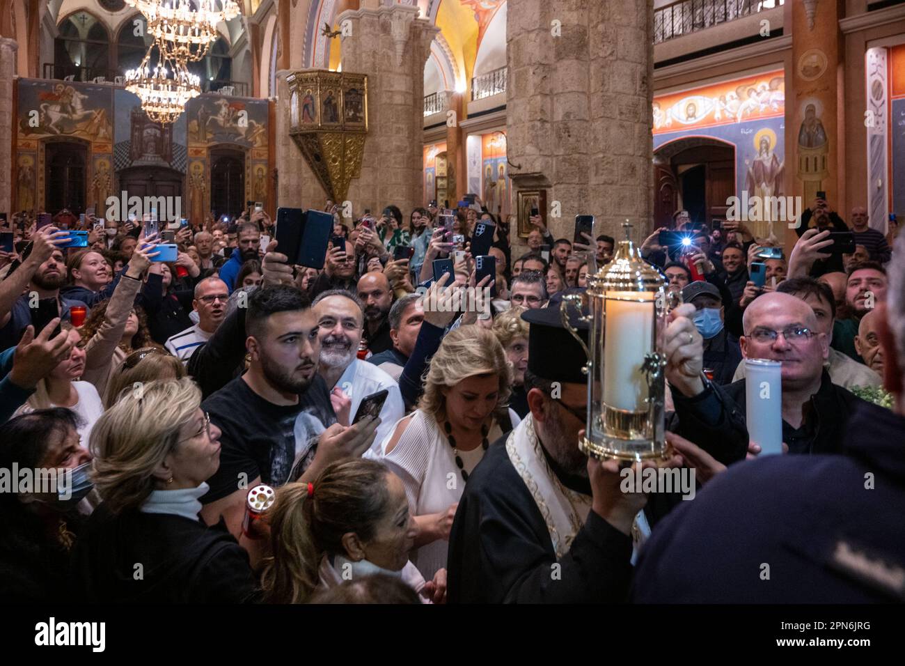 Beirut, Lebanon. 15th Apr, 2023. Lebanese Orthodox Christians celebrate ...