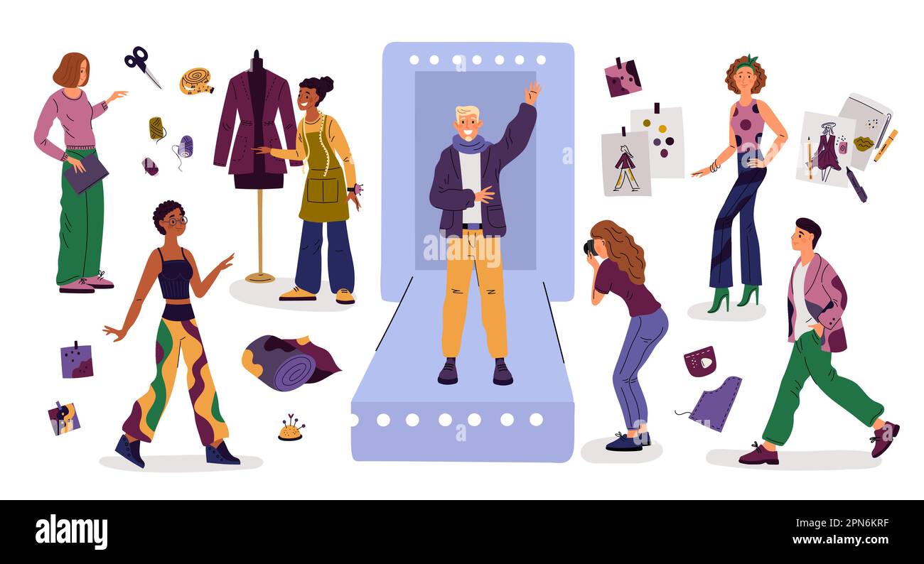 Tailoring models Stock Vector Images - Alamy