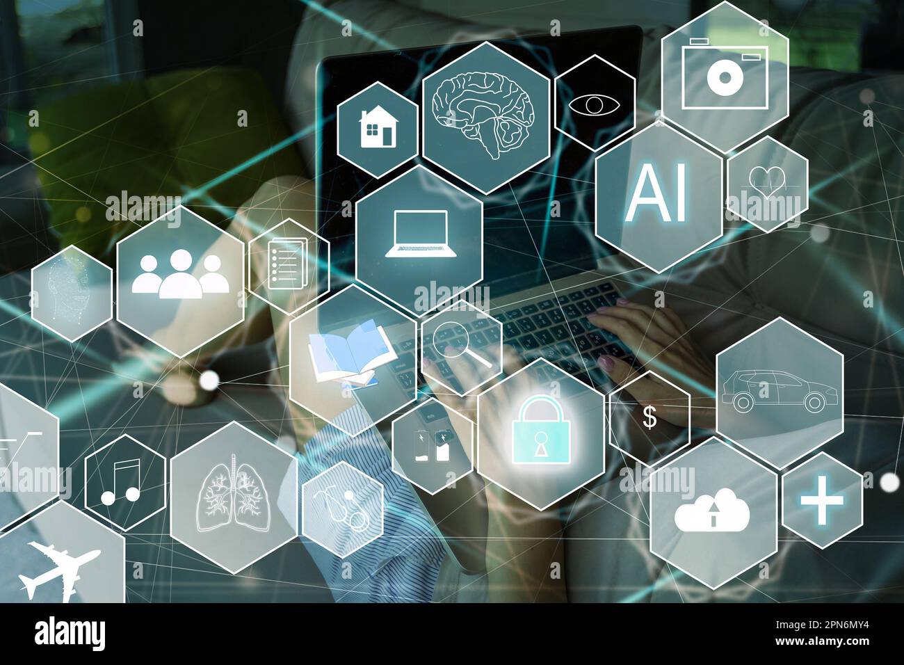 artificial intelligence and communication, ai technology Stock Photo ...