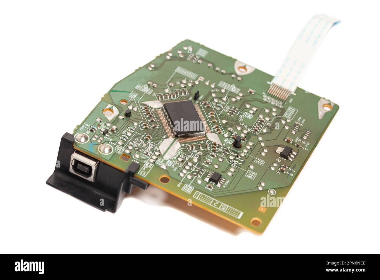 Laserjet Printer Formatter Board isolated on white background Stock ...