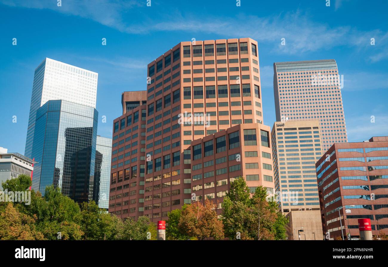 The Denver Skyline on a Autumn Day, Colorado Stock Photo - Alamy