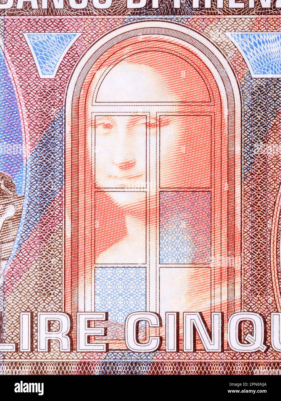 The Gioconda a portrait from Italian money Stock Photo - Alamy