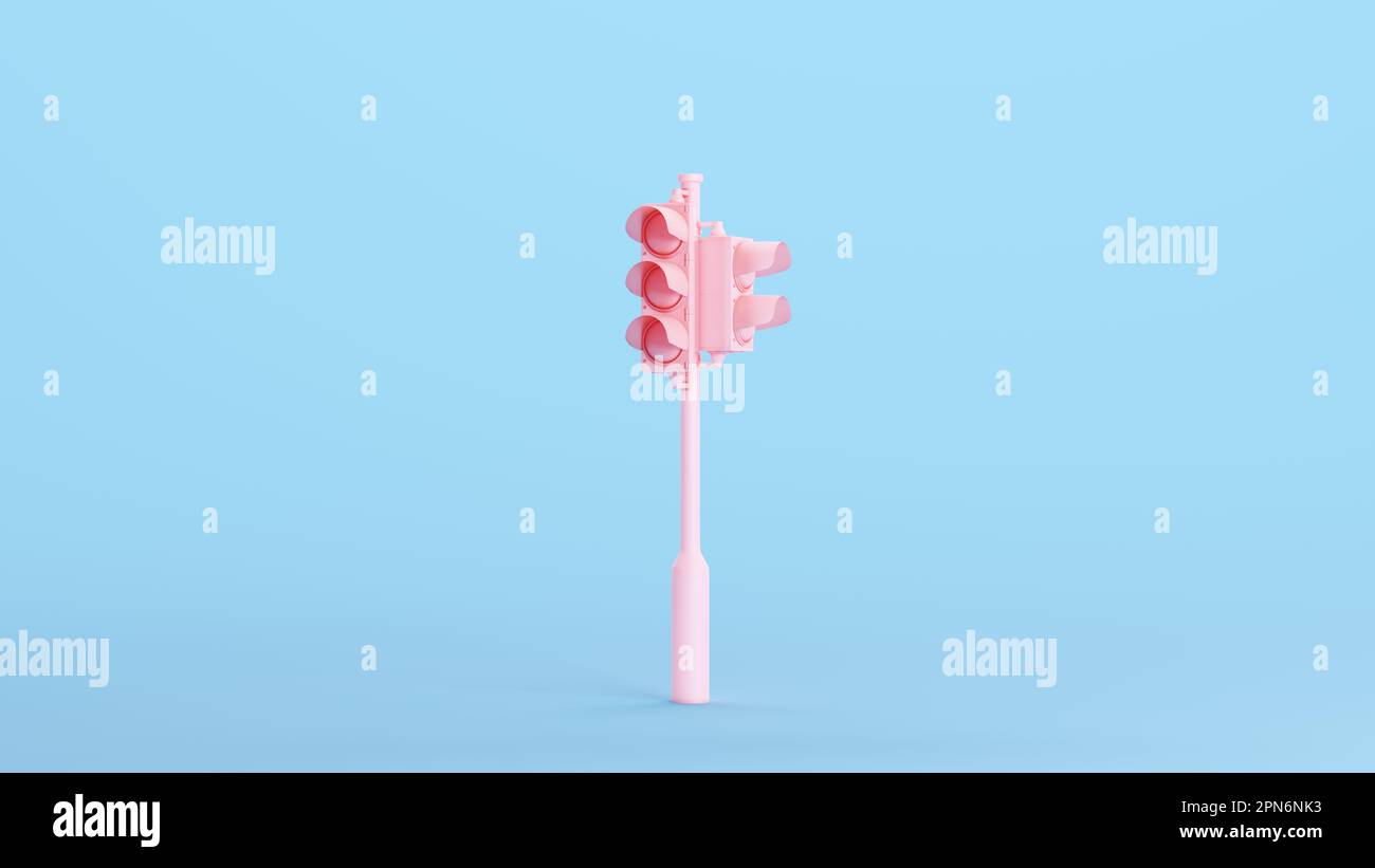 Pink Traffic Lights Intersections Crossings Stoplight Road Safety ...