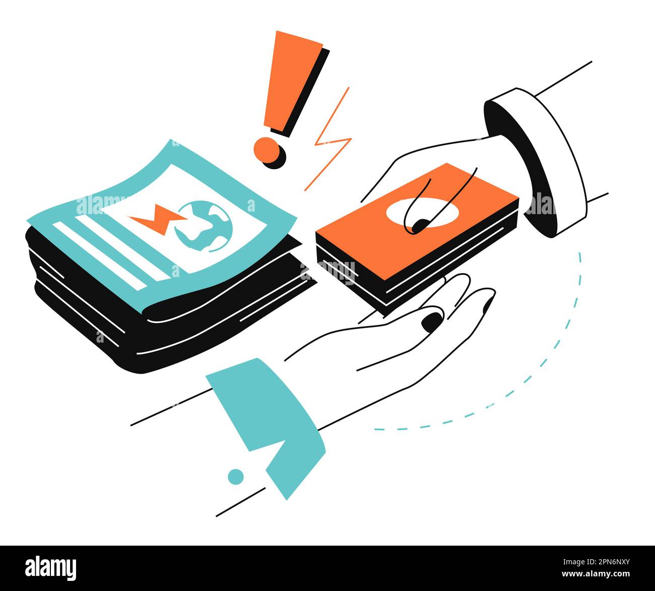 Bribes and corruption - colorful flat design style illustration Stock ...