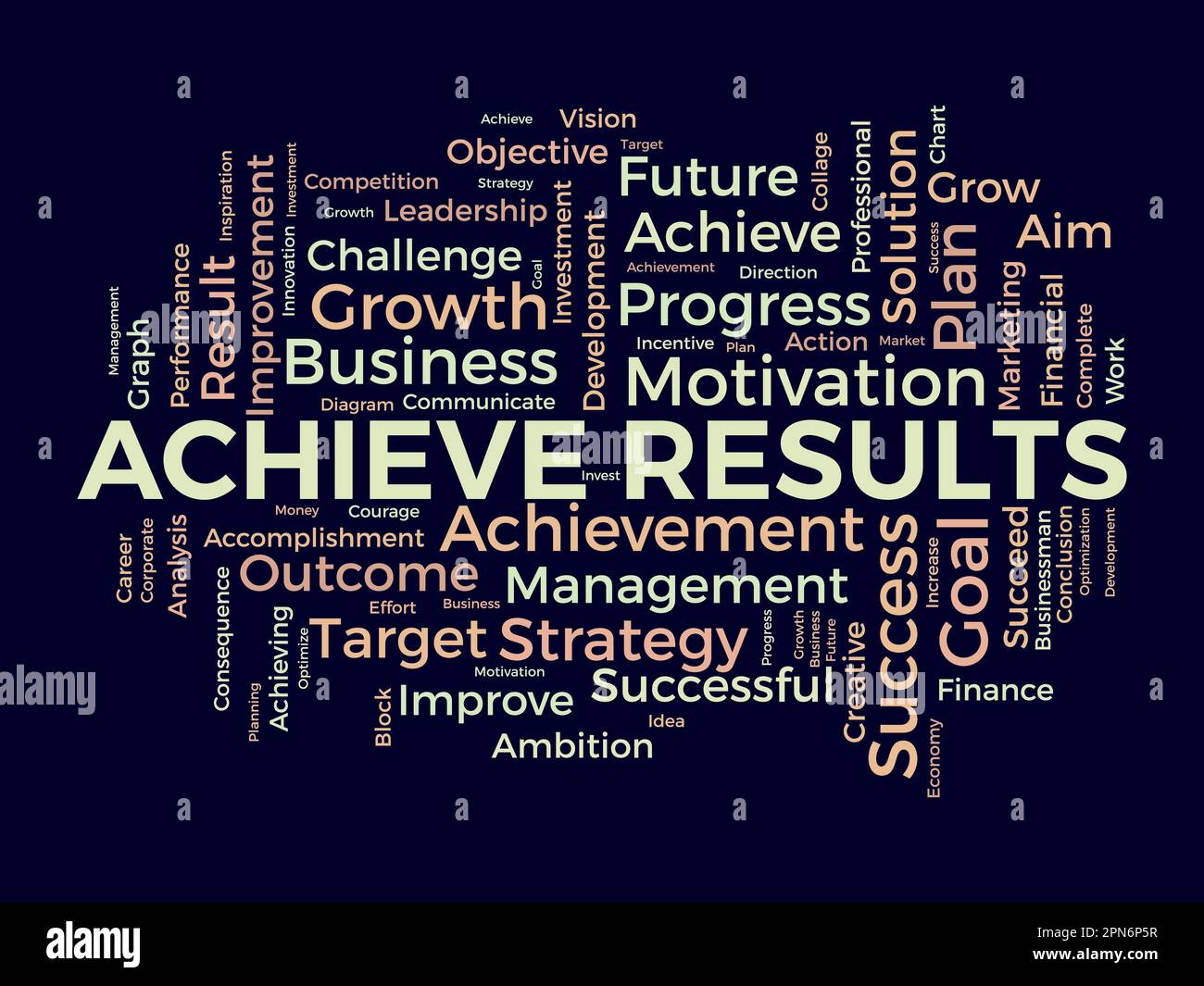 Word cloud background concept for Achieve Results. Marketing growth ...